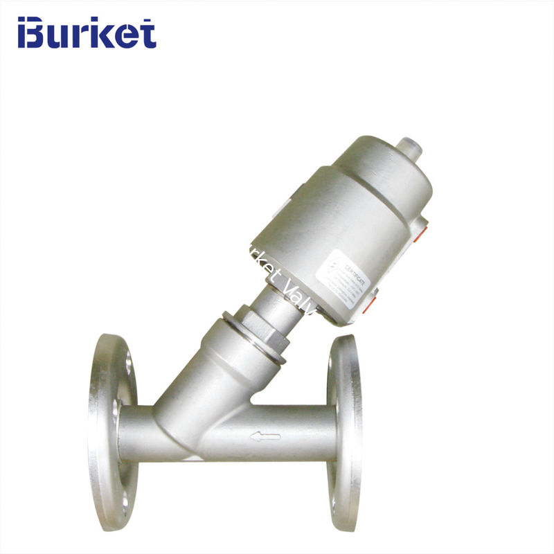 Pneumatic Stainless Steel Sanitary flange Y-type Angle Seat Valve With ... Pneumatic Stainless Steel Sanitary flange Y-type Angle Seat Valve With ...