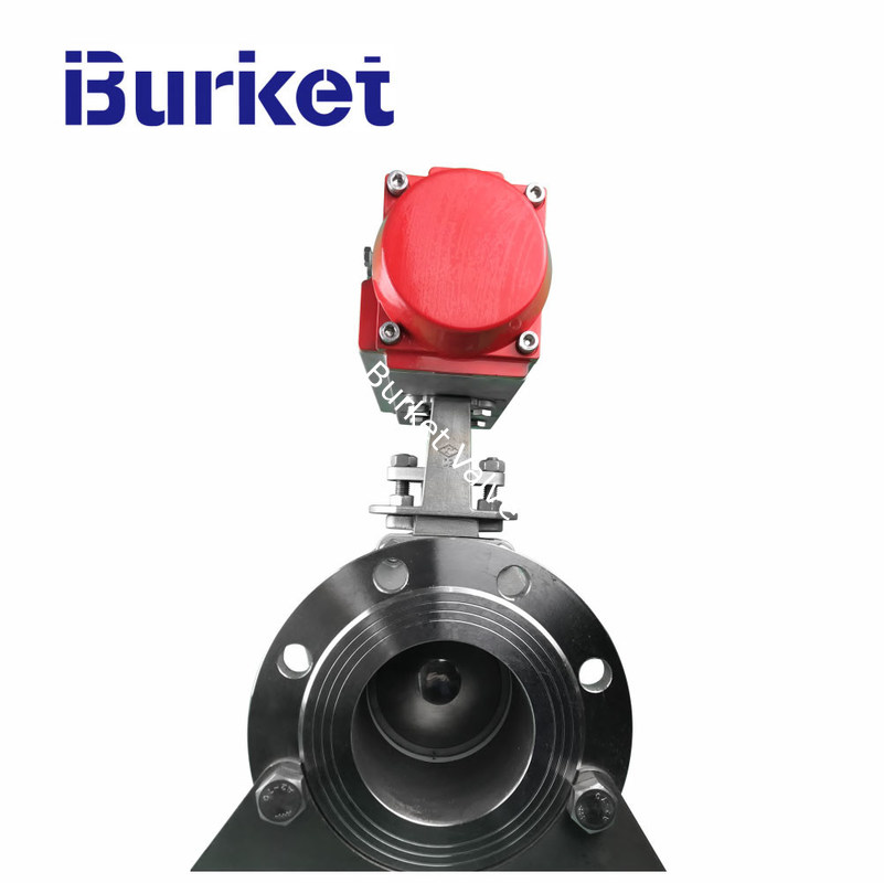 China Burket Aluminum pneumatic actuator Operated Flanged Ball Valve in ...